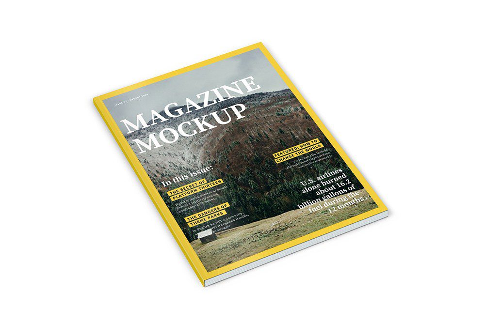 3D Magazine Cover Mockup Template Mediamodifier