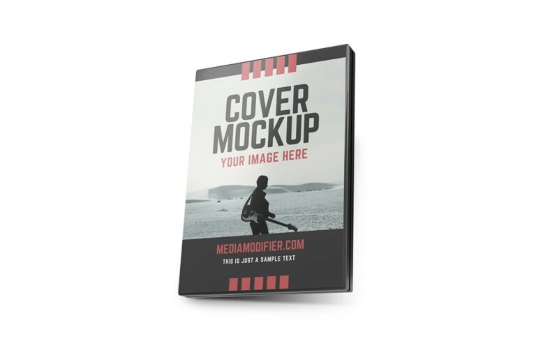 DVD Plastic Cover 3D Mockup Template | Mediamodifier