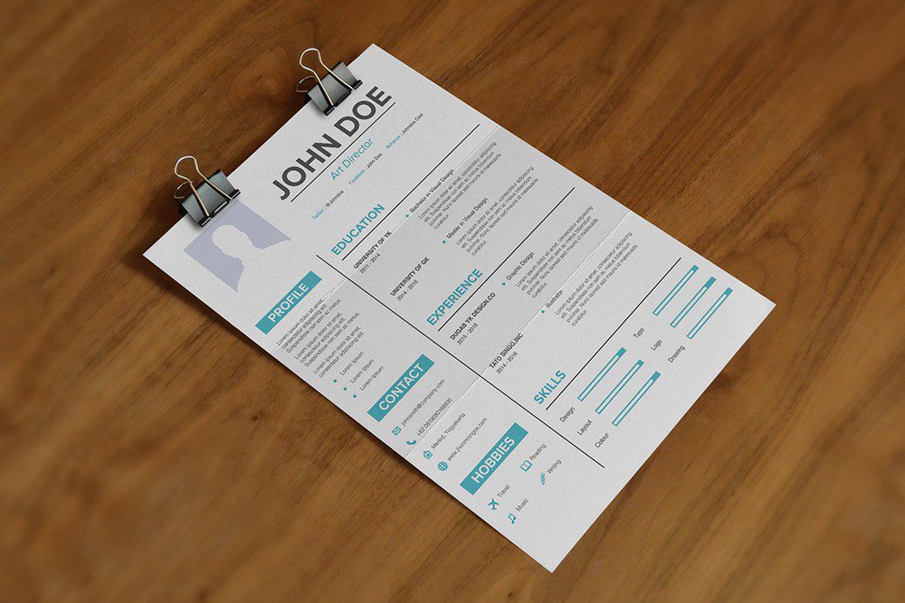 Free CV Resume On Desk Mockup Template Mediamodifier