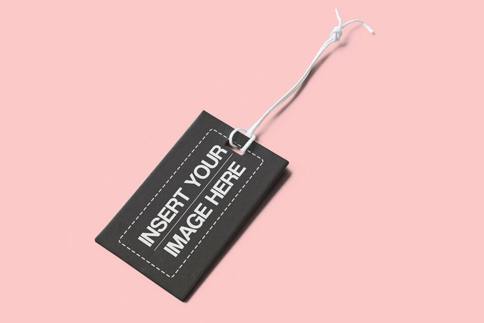 Small Paper Tag Mockup Template | Mediamodifier