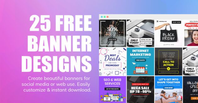 Best 25 Free Banner Templates for Instant Reuse | Mediamodifier
