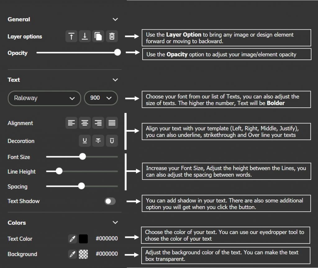 Editing Text in Mediamodifier | Mediamodifier