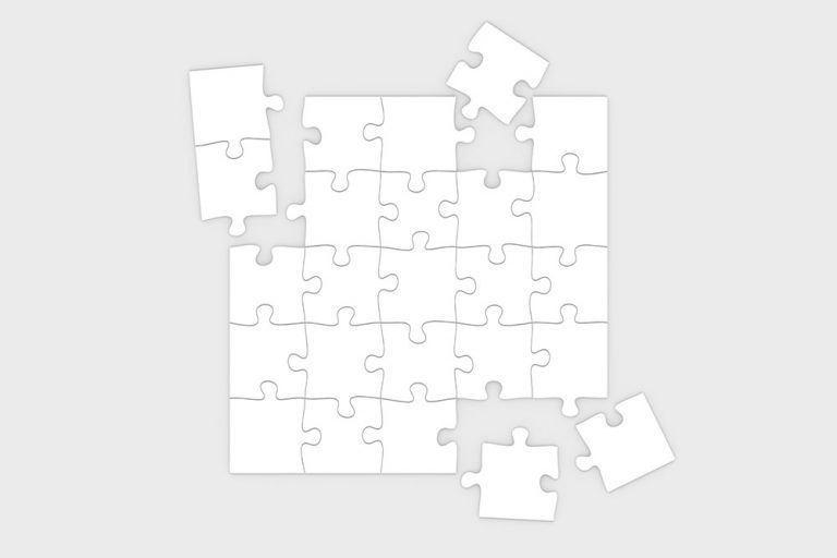 10 Instant Jigsaw Puzzle Mockups | Mediamodifier