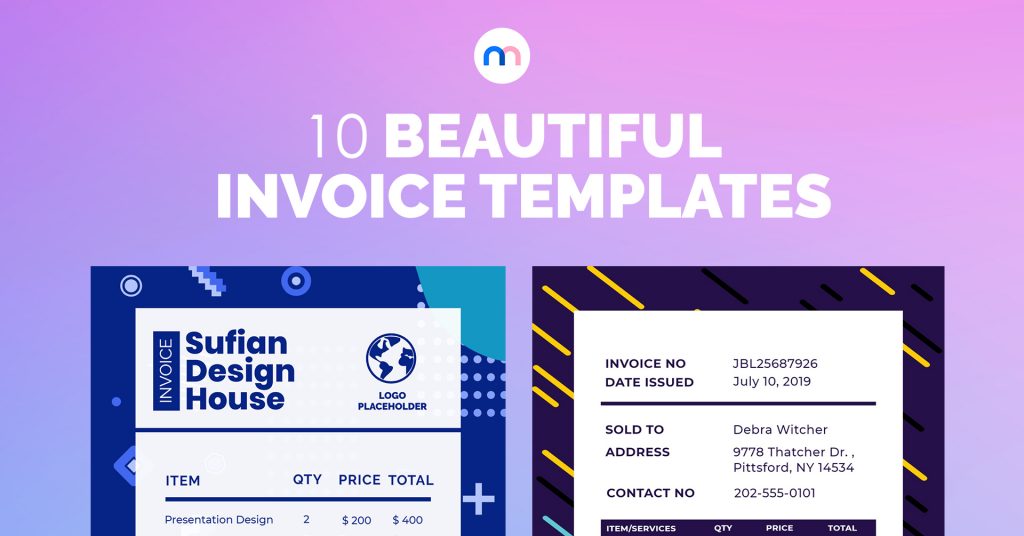 10 Online Invoice Templates to Customize Your Invoices | Mediamodifier