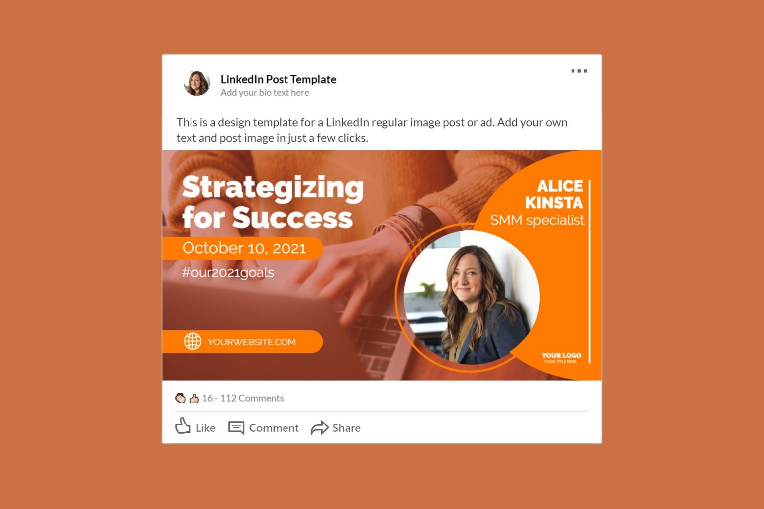 LinkedIn Sponsored Ad Post Design Template | Mediamodifier