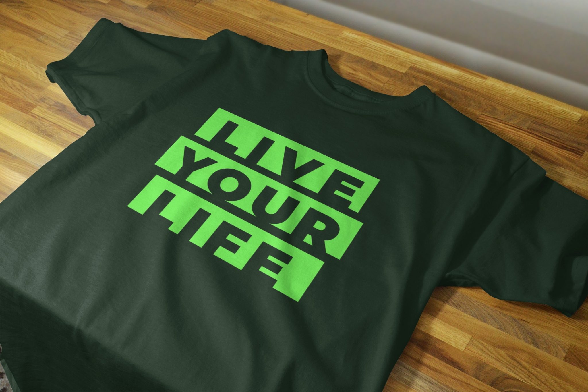 Creative Text Shirt Design Template | Mediamodifier