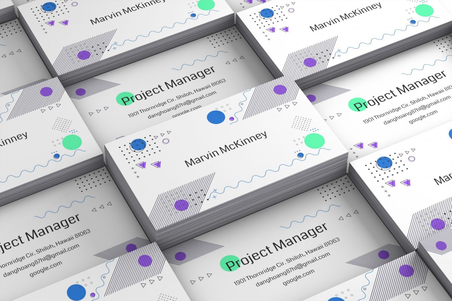 Creative Abstract Business Card Design Template | Mediamodifier