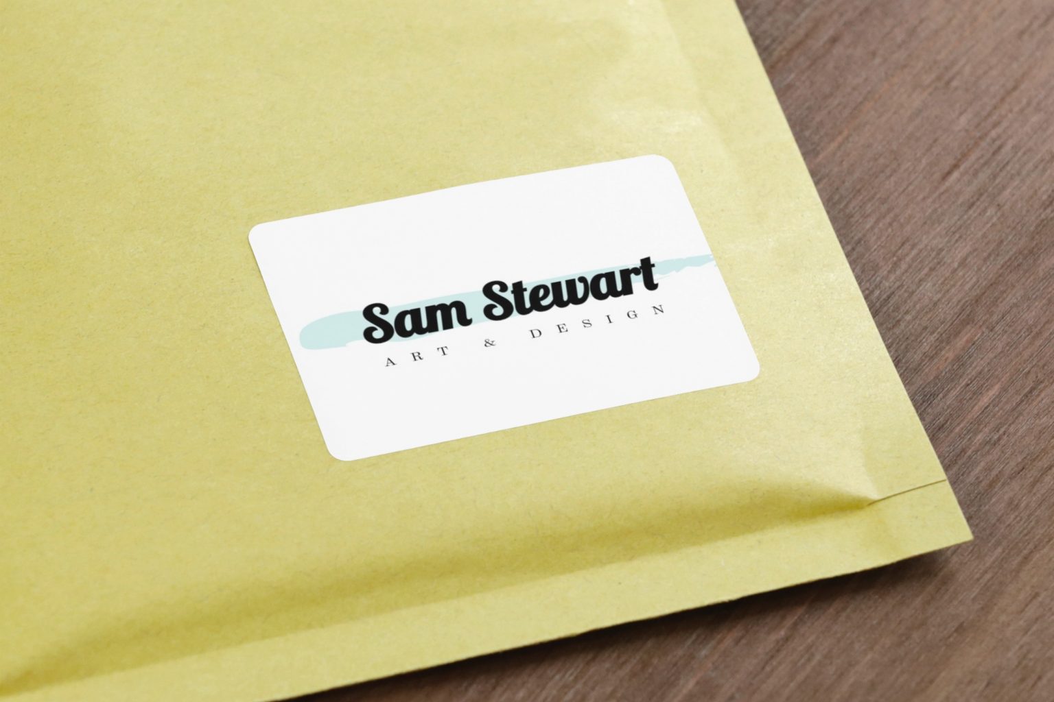 Logo on Envelope Packaging Mockup | Mediamodifier
