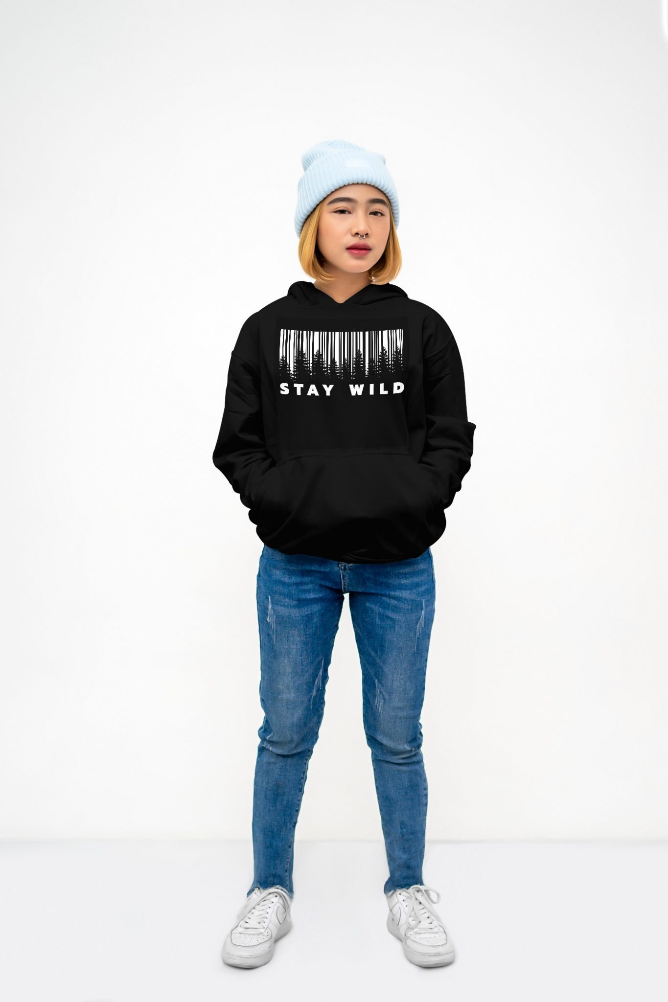 Creative Stay Wild Hoodie Design | Mediamodifier