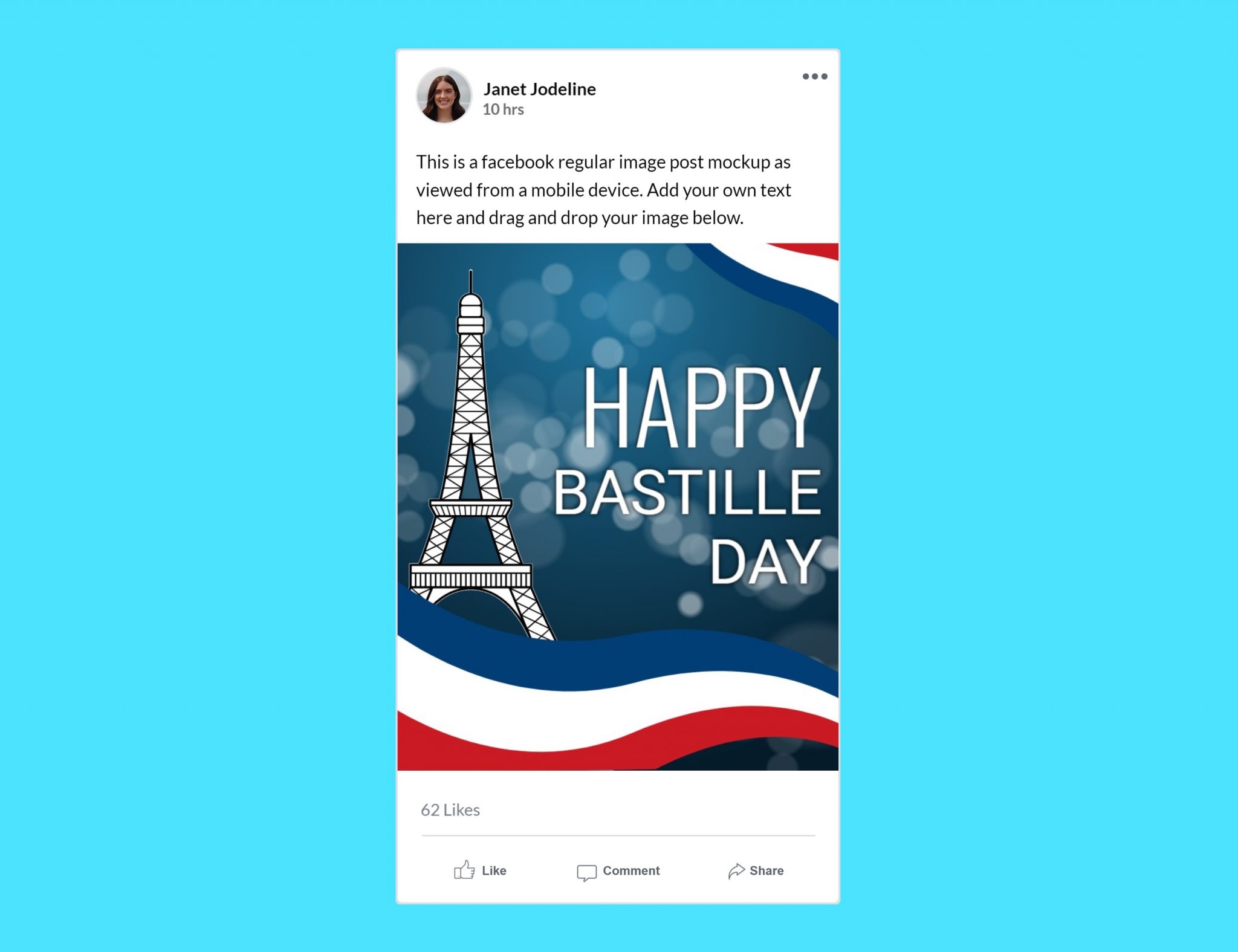 facebook post mockup | Mediamodifier