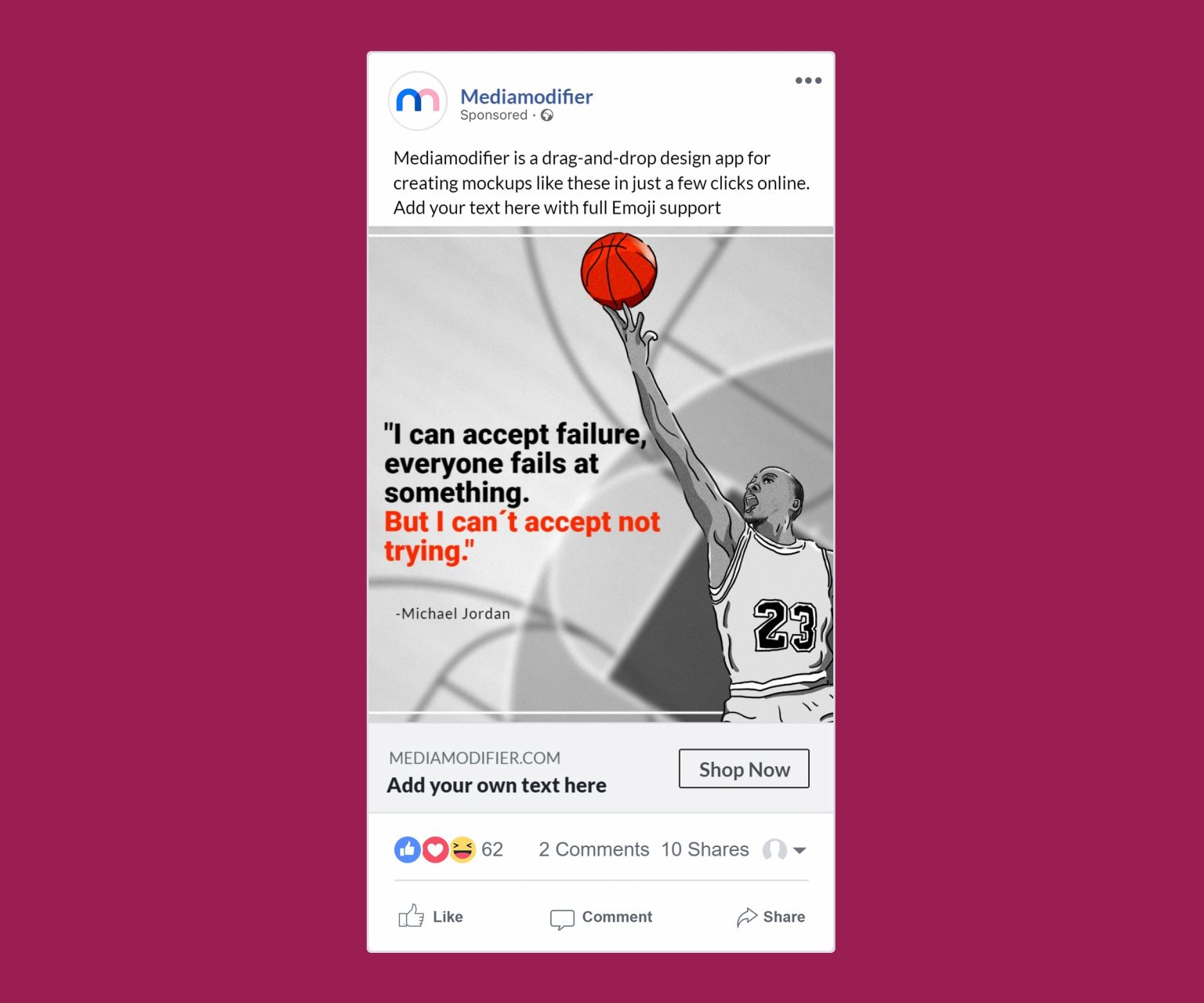 Sponsored Content Size Post for Facebook Mockup | Mediamodifier ...