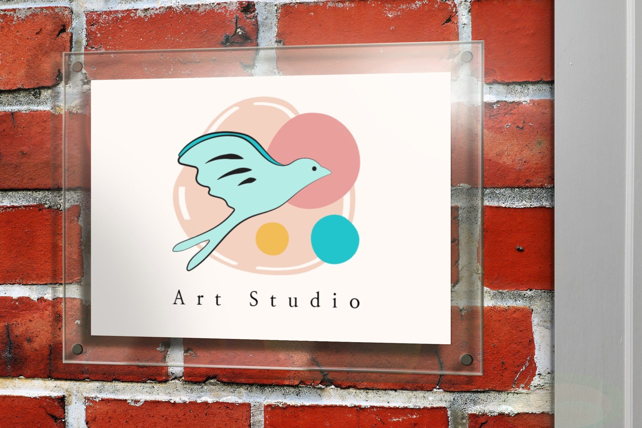 Glass Logo Design holder for Office Space | Mediamodifier