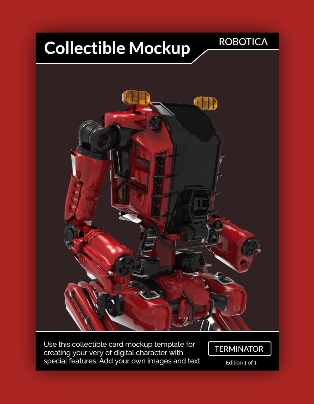 Collectible Card Design Mockup | Mediamodifier