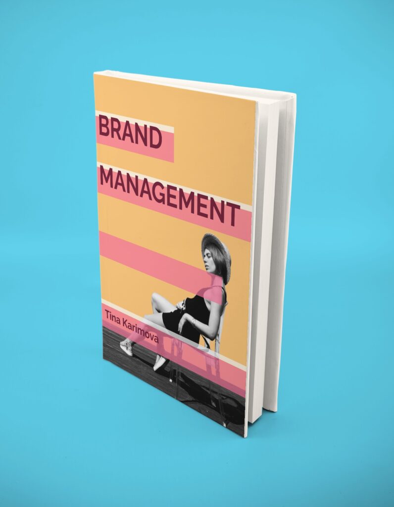 Brand Management Book Cover Design in a Standing Hardcover Book Mockup ...