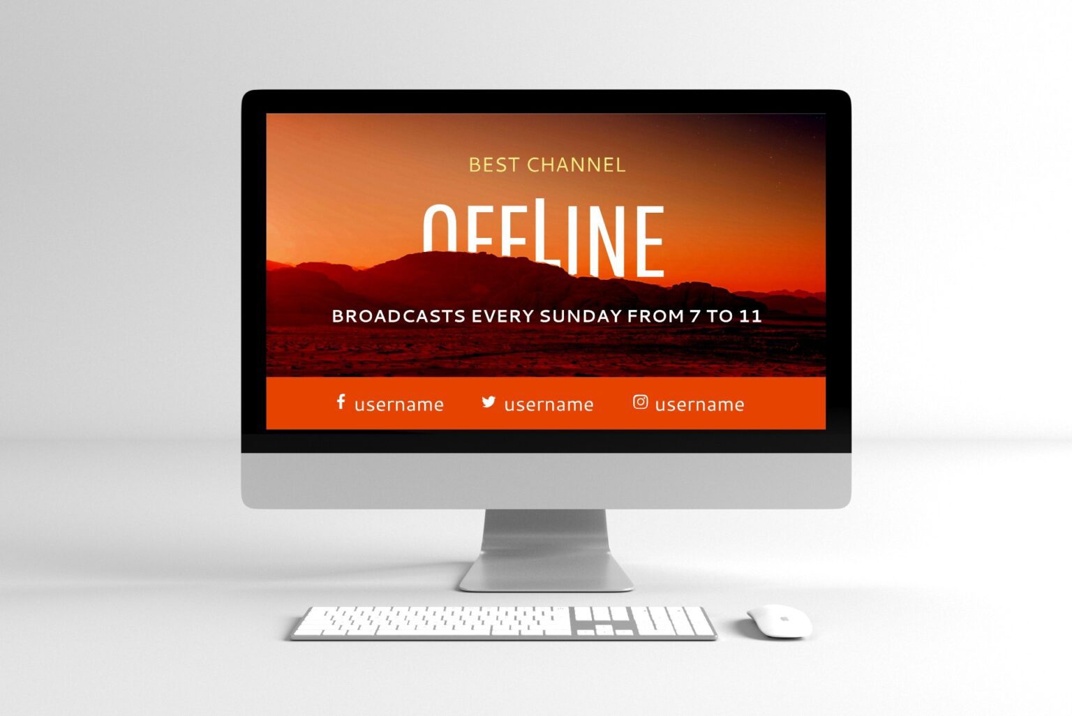 Offline Banner in a iMac | Mediamodifier