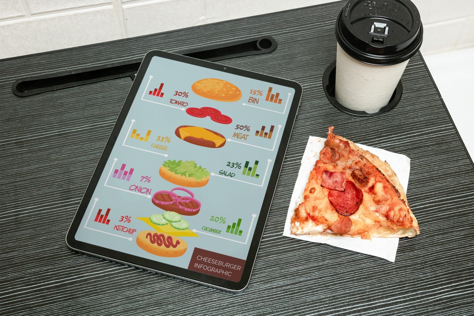 Infographic Design on a iPad Mockup | Mediamodifier