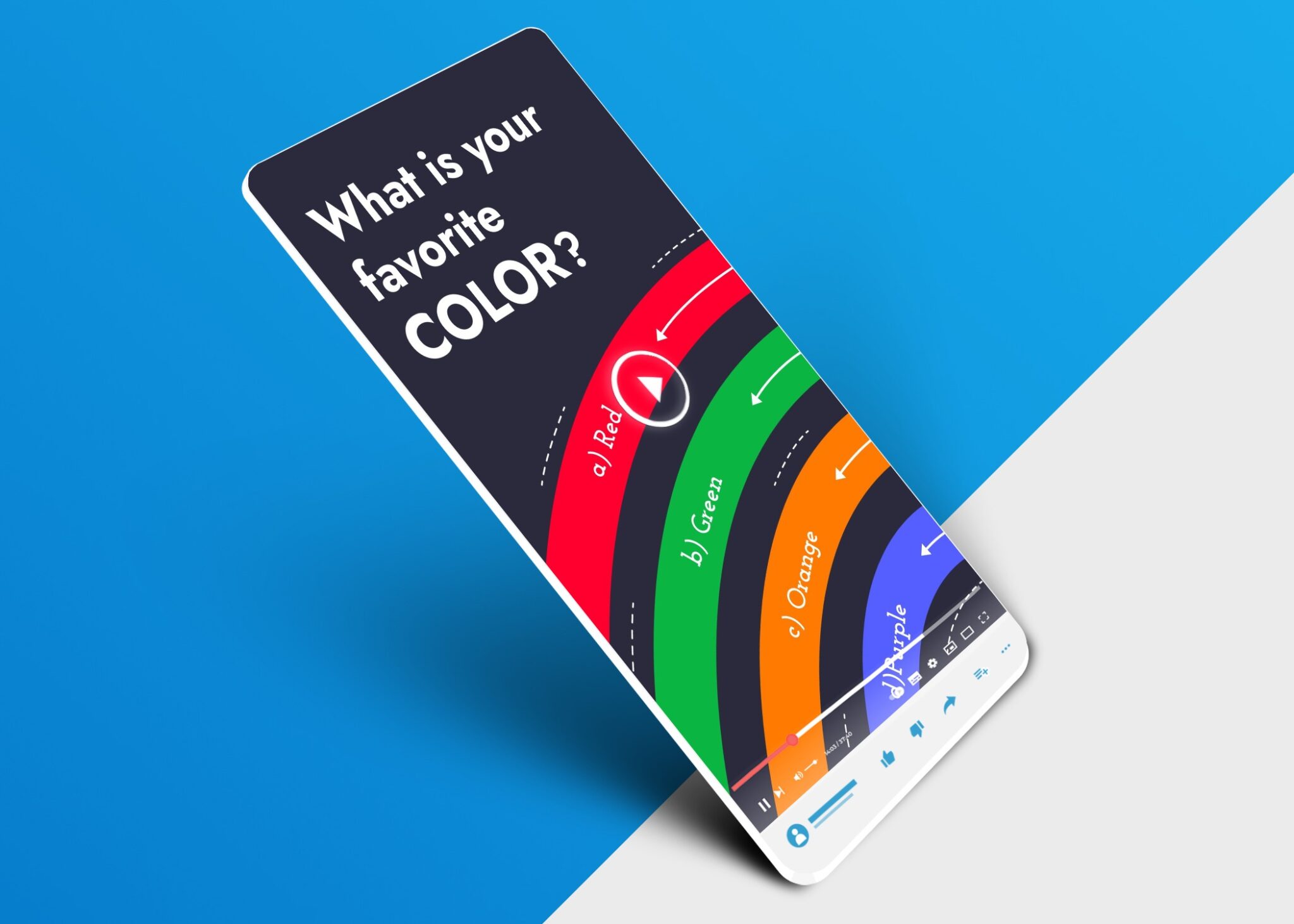 Vertical Video Player Mockup | Mediamodifier