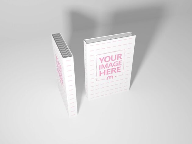 Instant 3D Hardcover Book Mockups | Mediamodifier