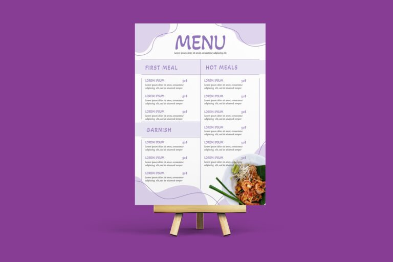 Menu Mockup - 28 Best Templates | Mediamodifier