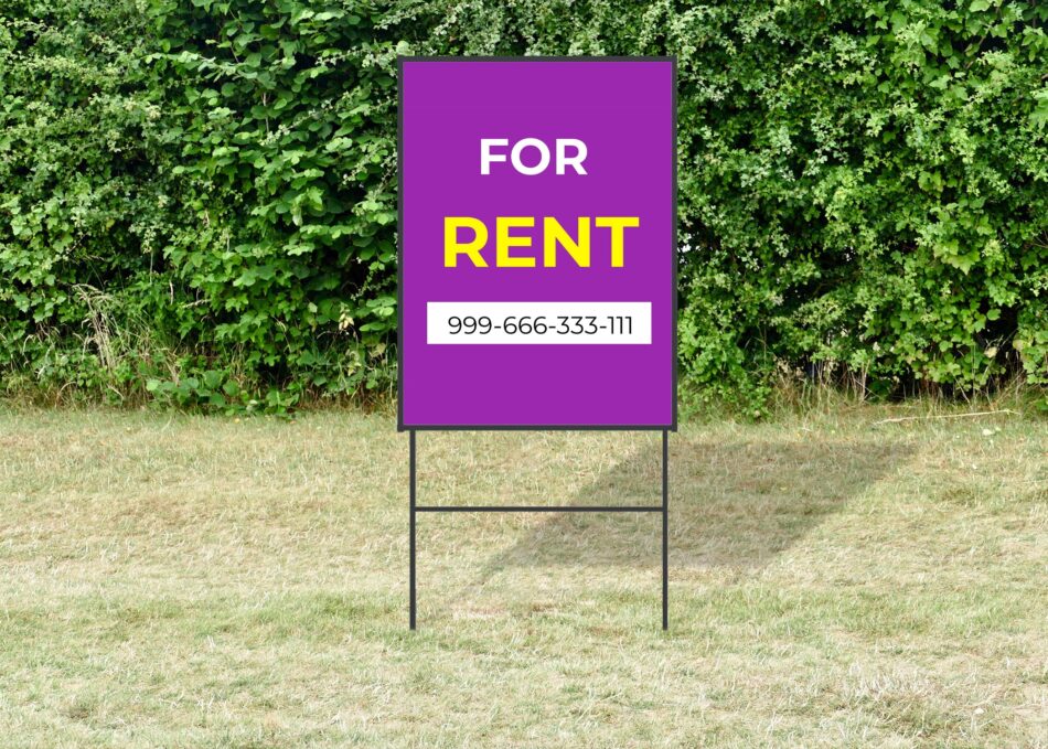 Sign Design in a Yard Sign Mockup Generator | Mediamodifier