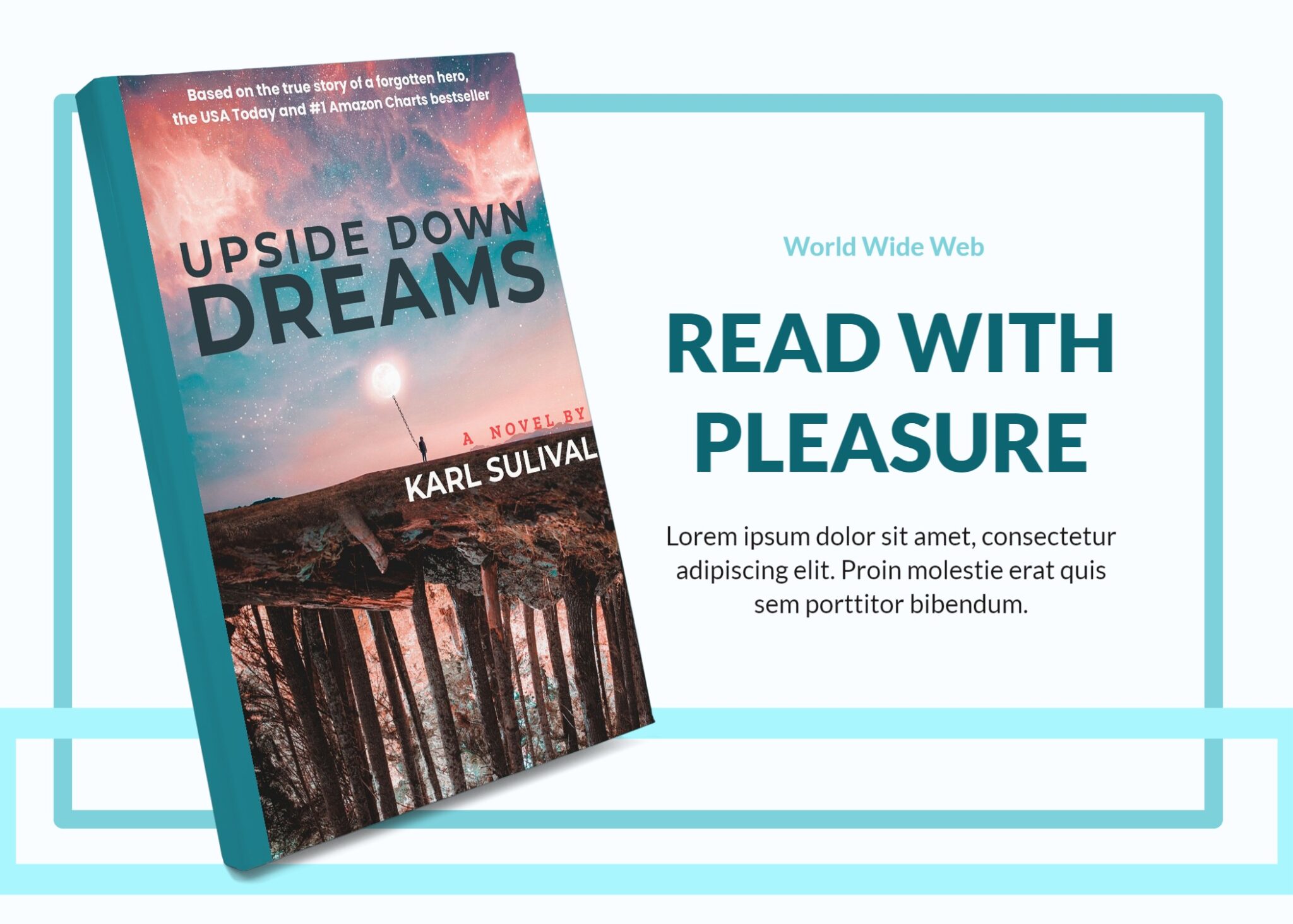 Surreal Book Cover Design Template in Book Cover Photoshop Mockup ...