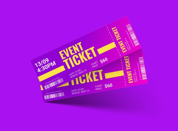 Event Ticket Design and Mockup Template | Mediamodifier