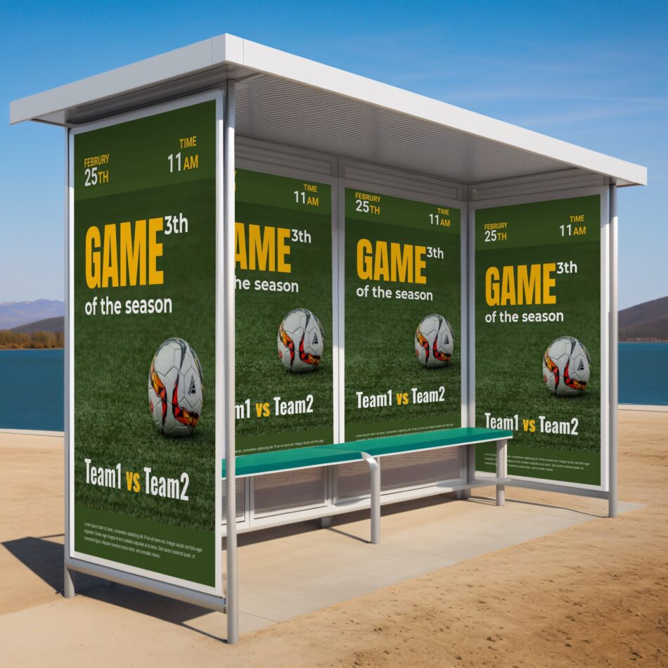 bus stop billboard mockup | Mediamodifier
