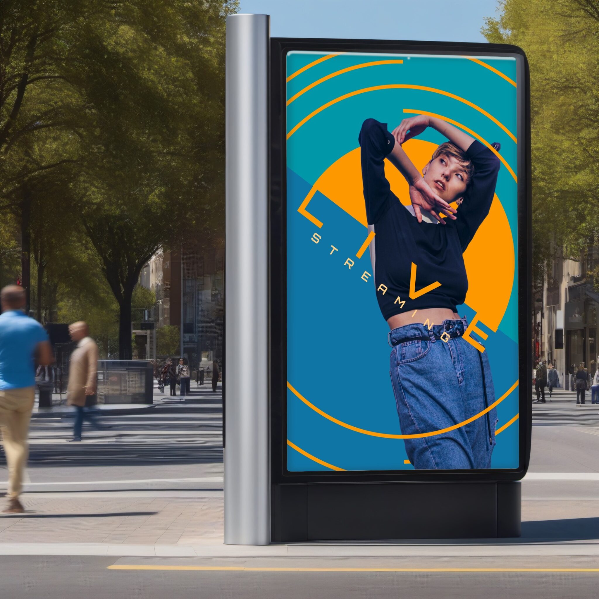 Design Preview on Billboard Mockup Generator | Mediamodifier