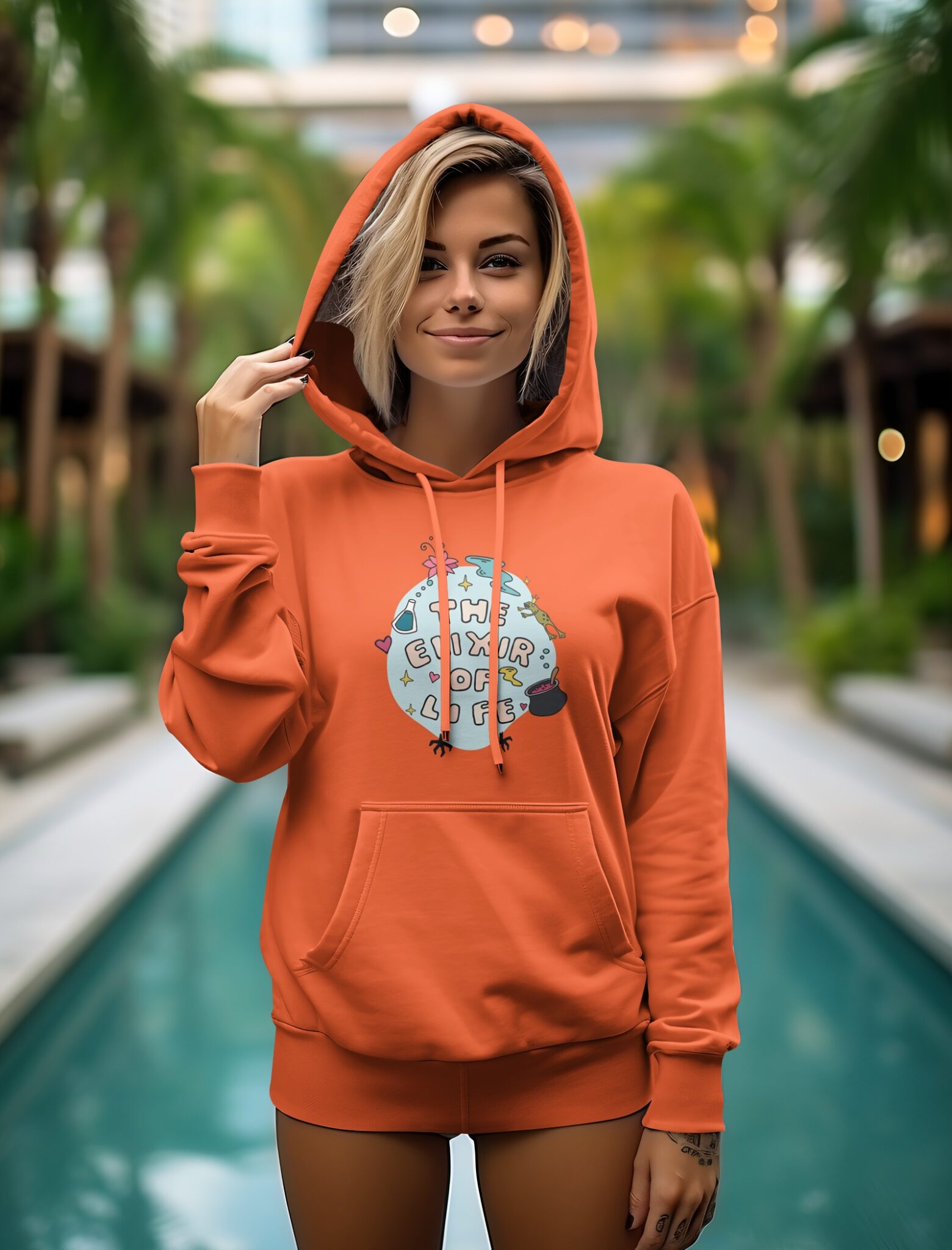 Colorful Hoodie Design on Hoodie Mockup Generator | Mediamodifier