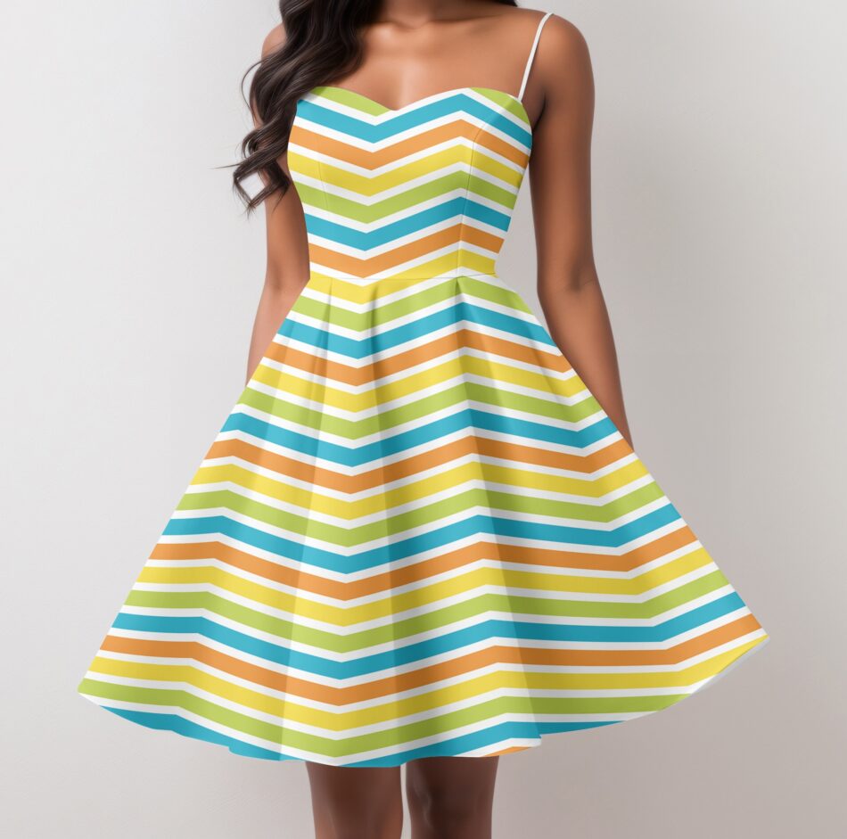 Simple Print Design on Dress Mockup Generator with African American ...