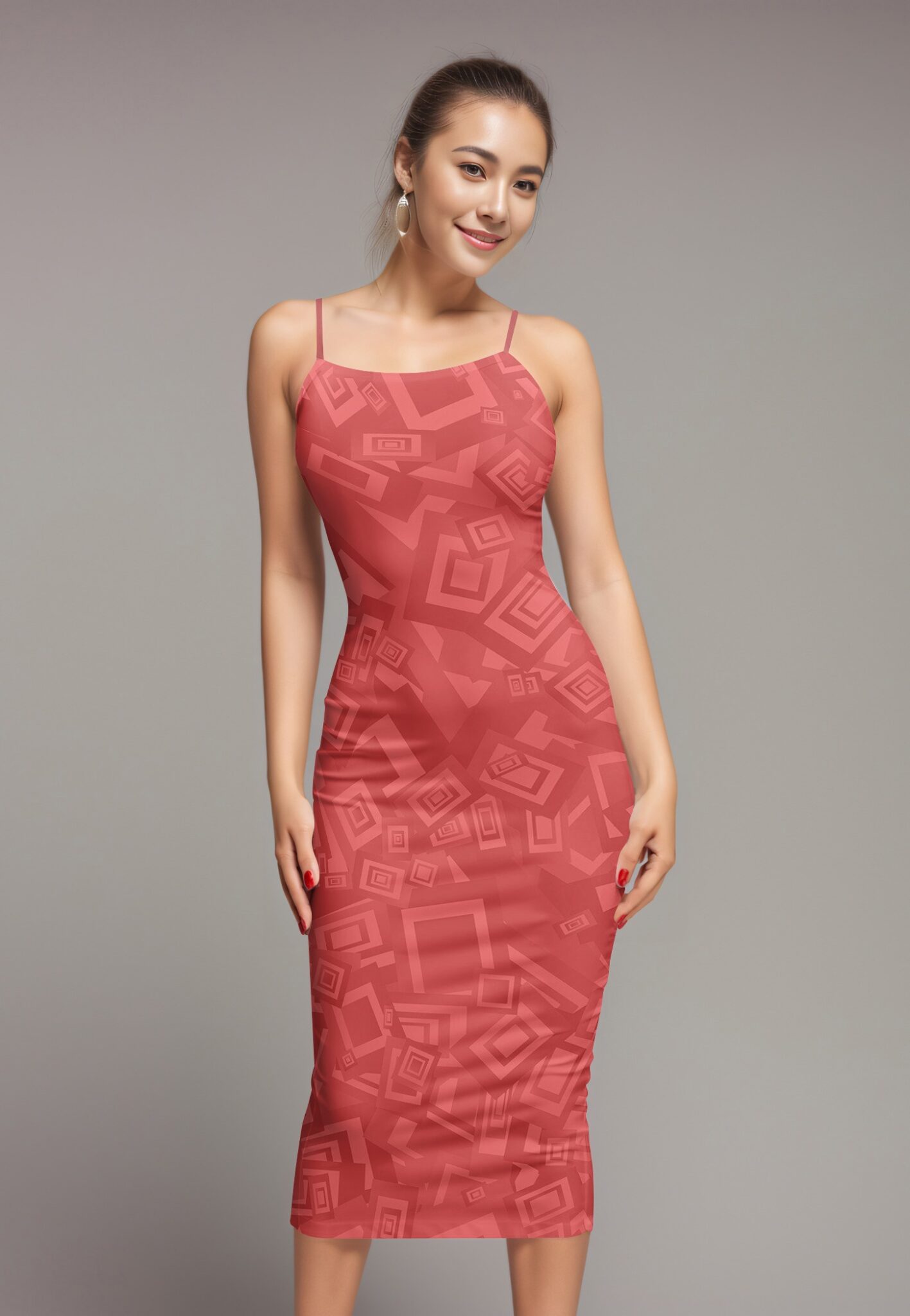 Party Dress Design on Body Hugging Dress Mockup Generator Featuring ...