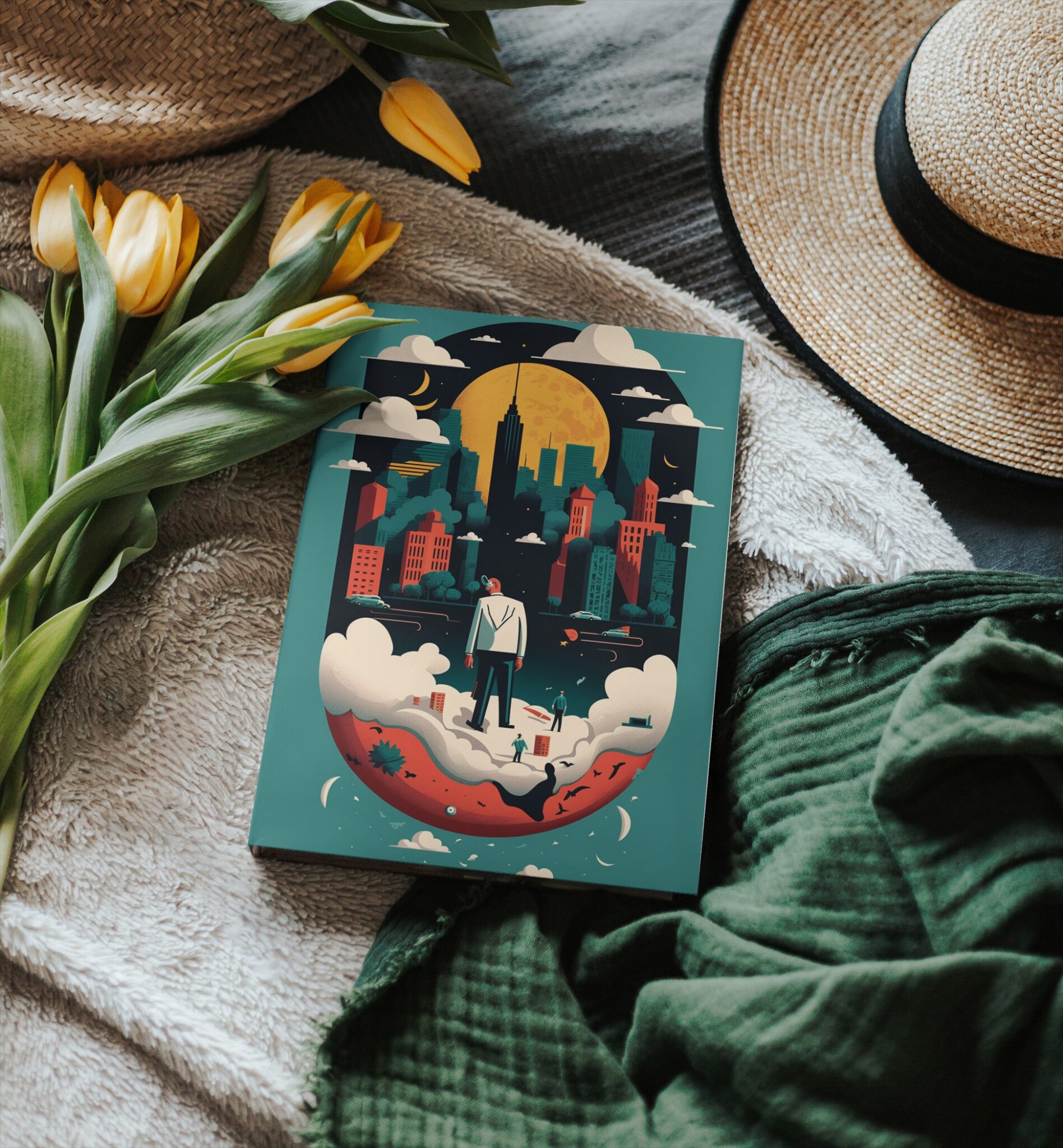 Book Cover Design on Gorgeous Book Cover PSD Online Mockup | Mediamodifier