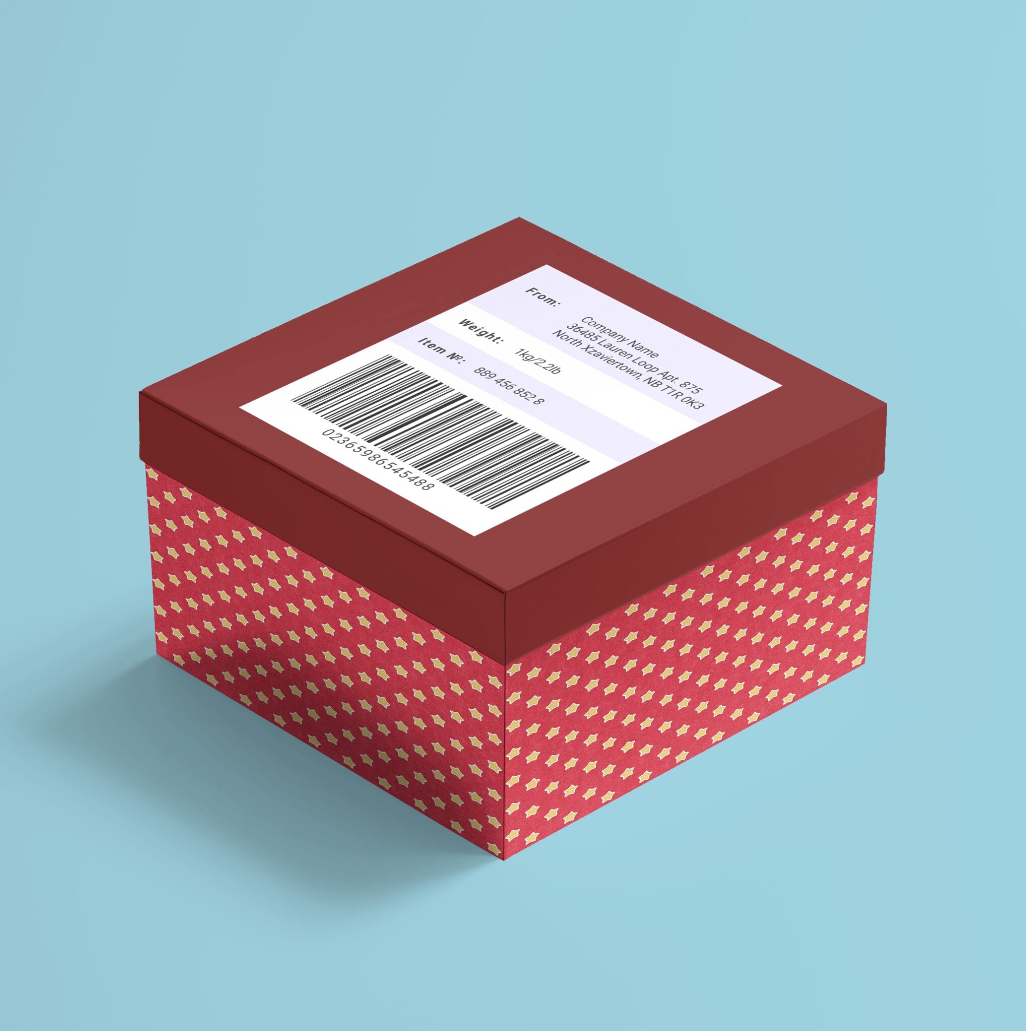 Simple Design on Delivery Packaging Box Mockup | Mediamodifier