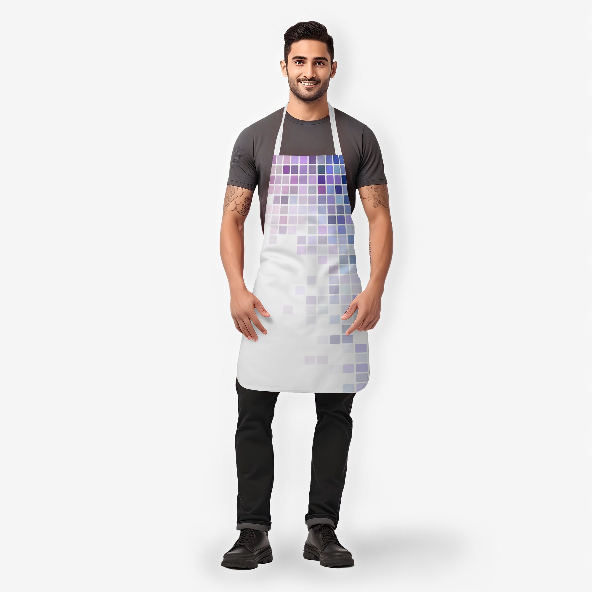 Pattern Apron Design on Chef Model | Mediamodifier