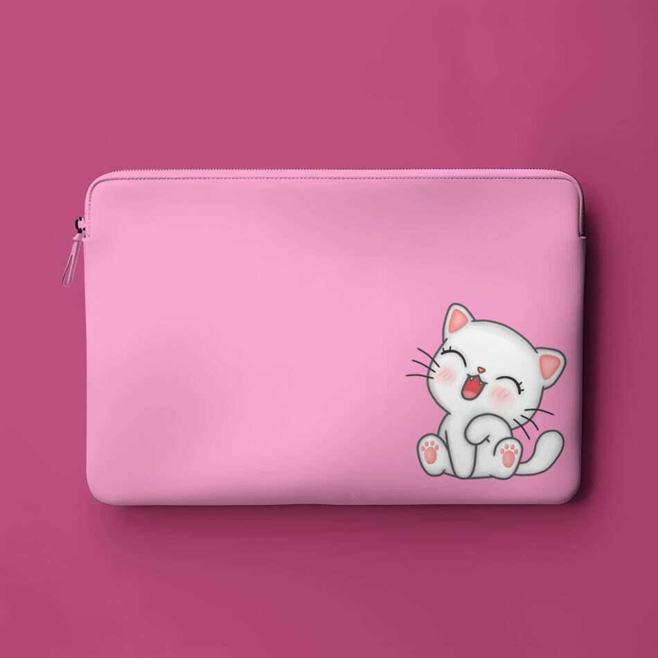 Cute Design on Laptop Pouch Mockup Generator | Mediamodifier