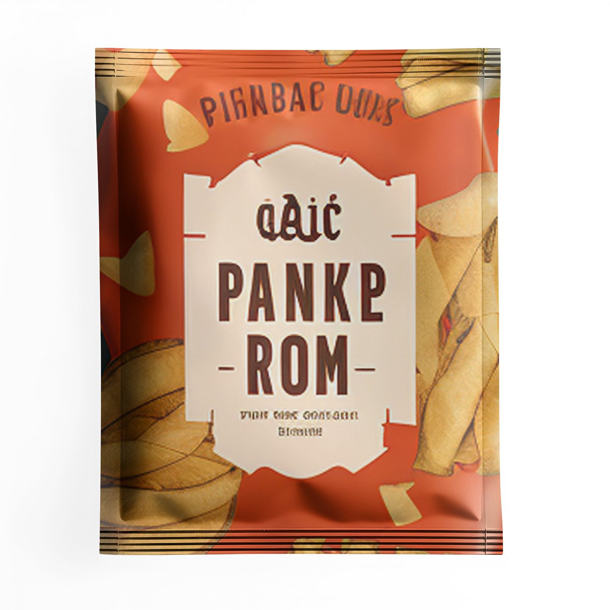 Colorful Design on Snack Food Sachet Packaging Mockup | Mediamodifier