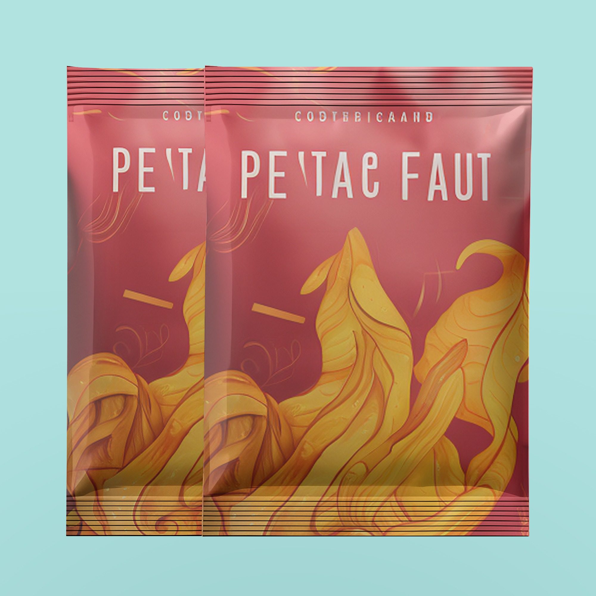 Packaging Design on Two Snack Items Packaging Mockup | Mediamodifier